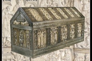 Bone plaque or panel, 2 scenes from the life of San Millàn de la ...